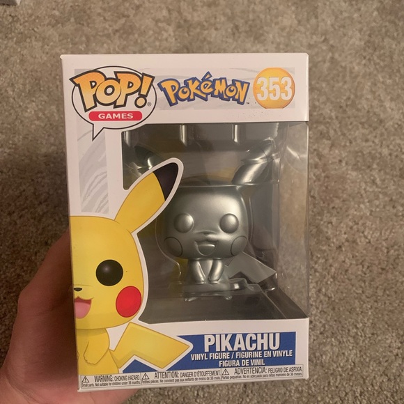 Funko | Toys | Funko Pop Games Pokemon Pikachu Metallic Silver 353 ...